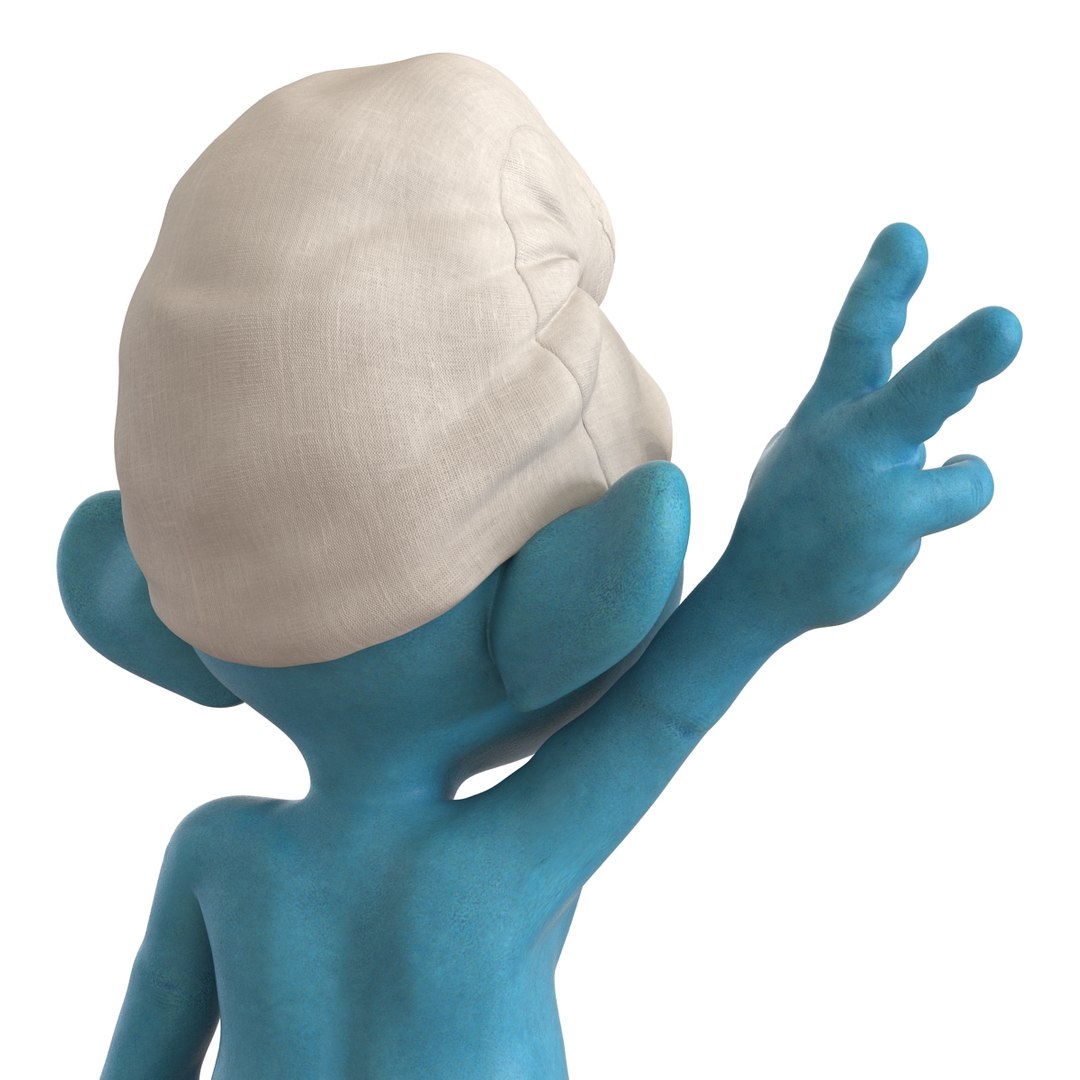 3d smurf rigged model