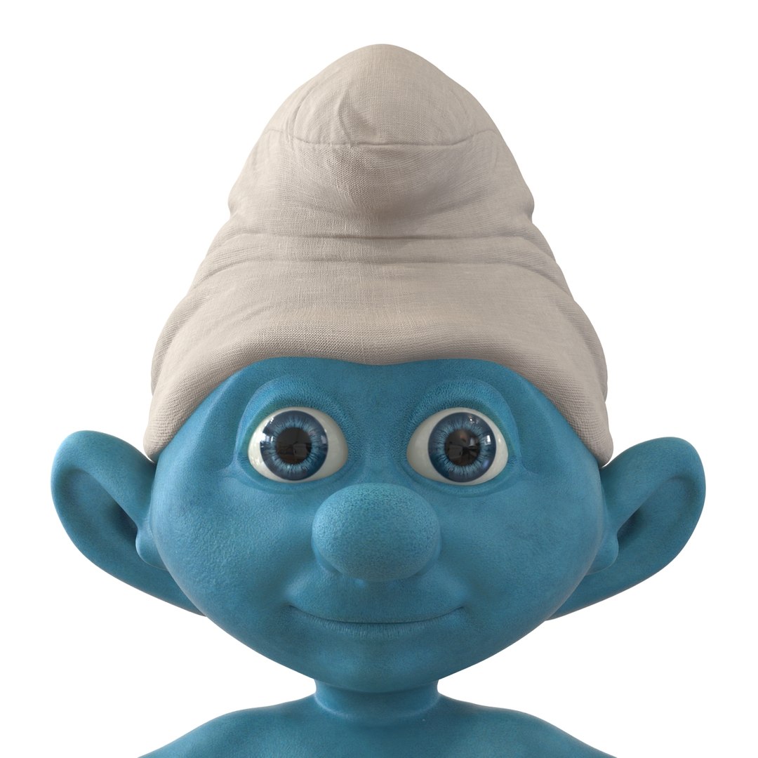 3d smurf rigged model