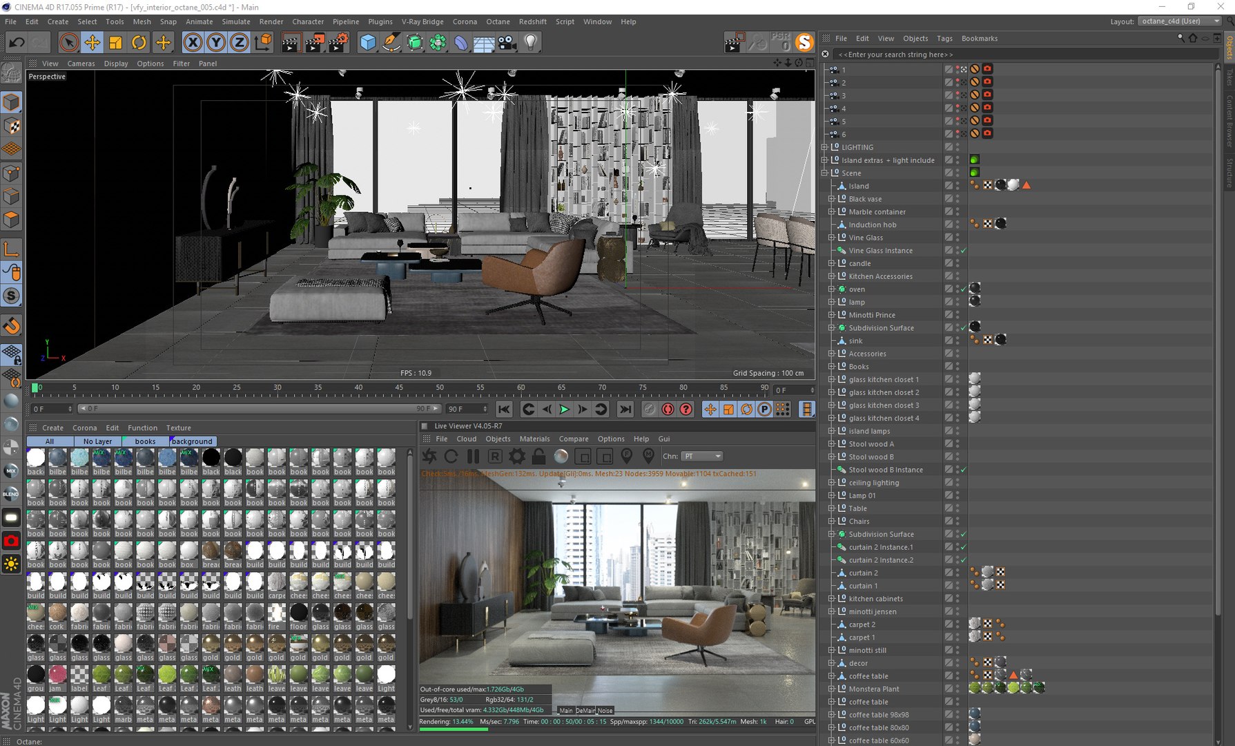 3D Model Interior Octane Render - TurboSquid 1538342