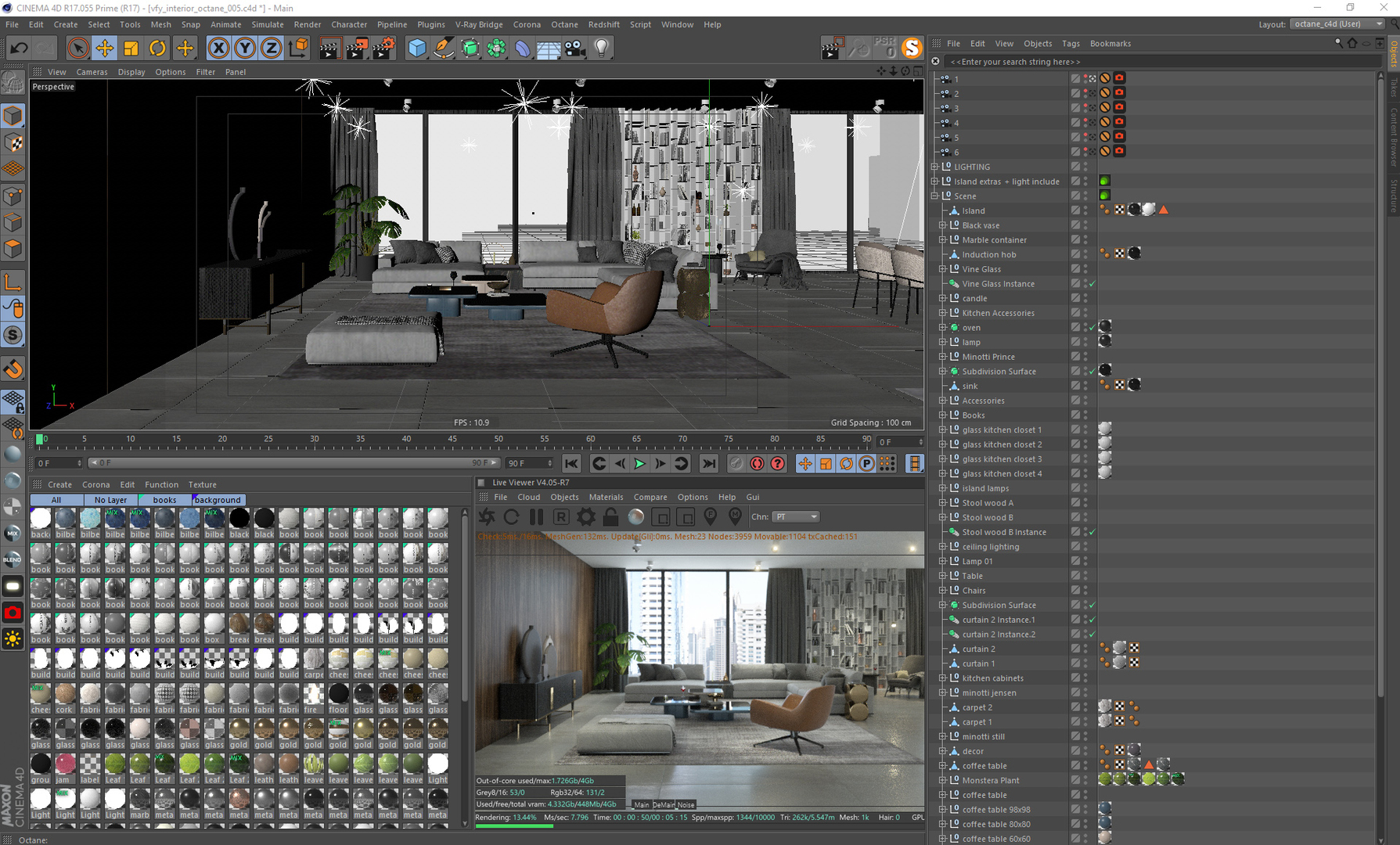 3D model interior octane render - TurboSquid 1538342