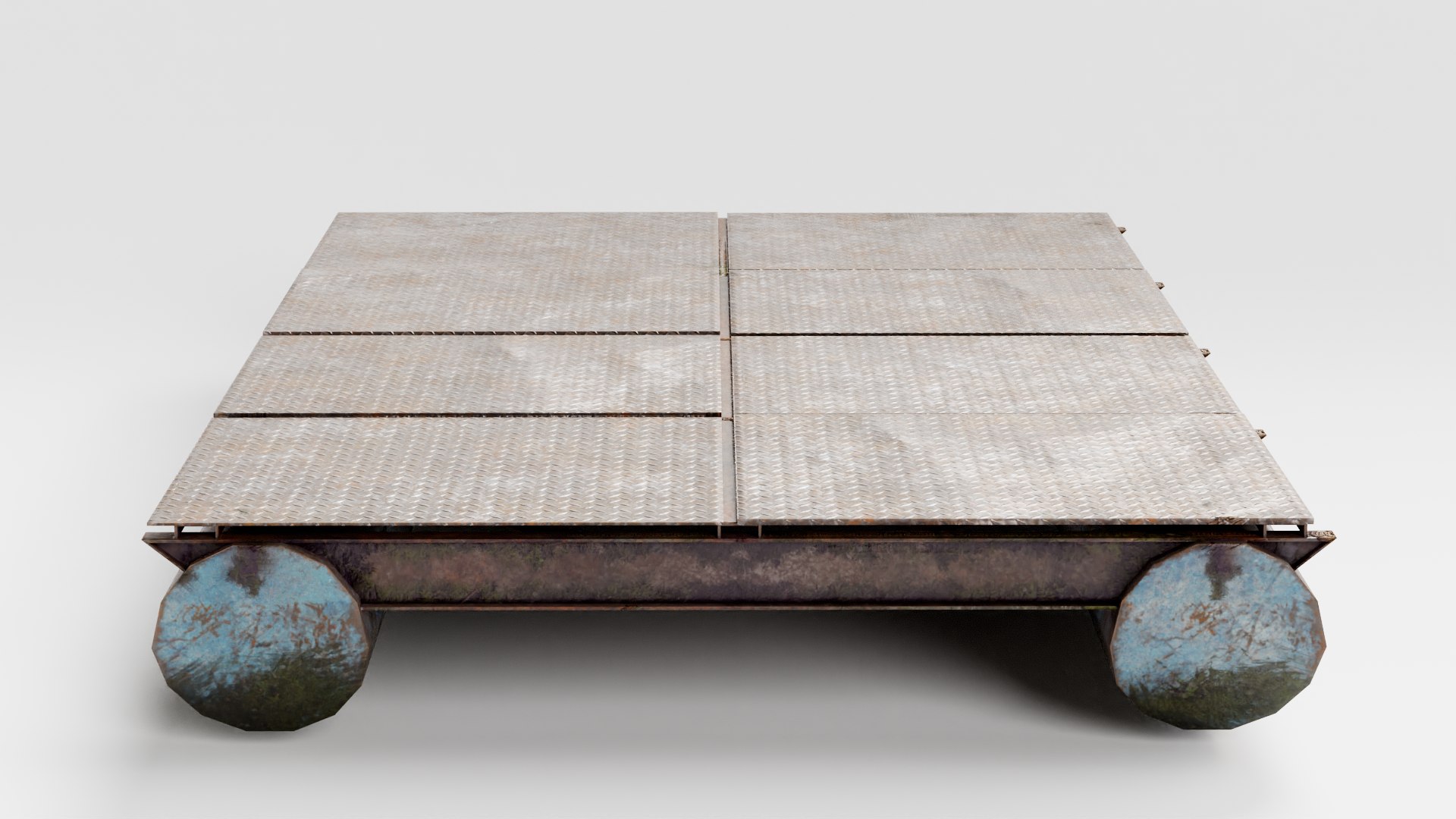 3D Old metal army floating bridge pontoons an3 - TurboSquid 1964994