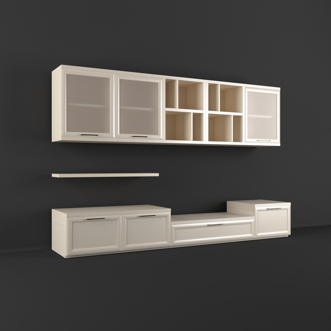 3d Realistic Wall Unit Model