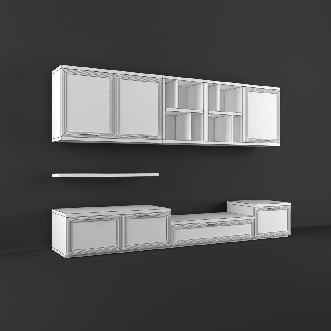 3d Realistic Wall Unit Model