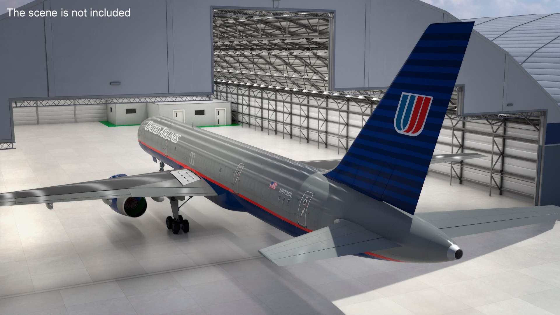 3D United Airlines Boeing 757 Rigged Model - TurboSquid 2346633