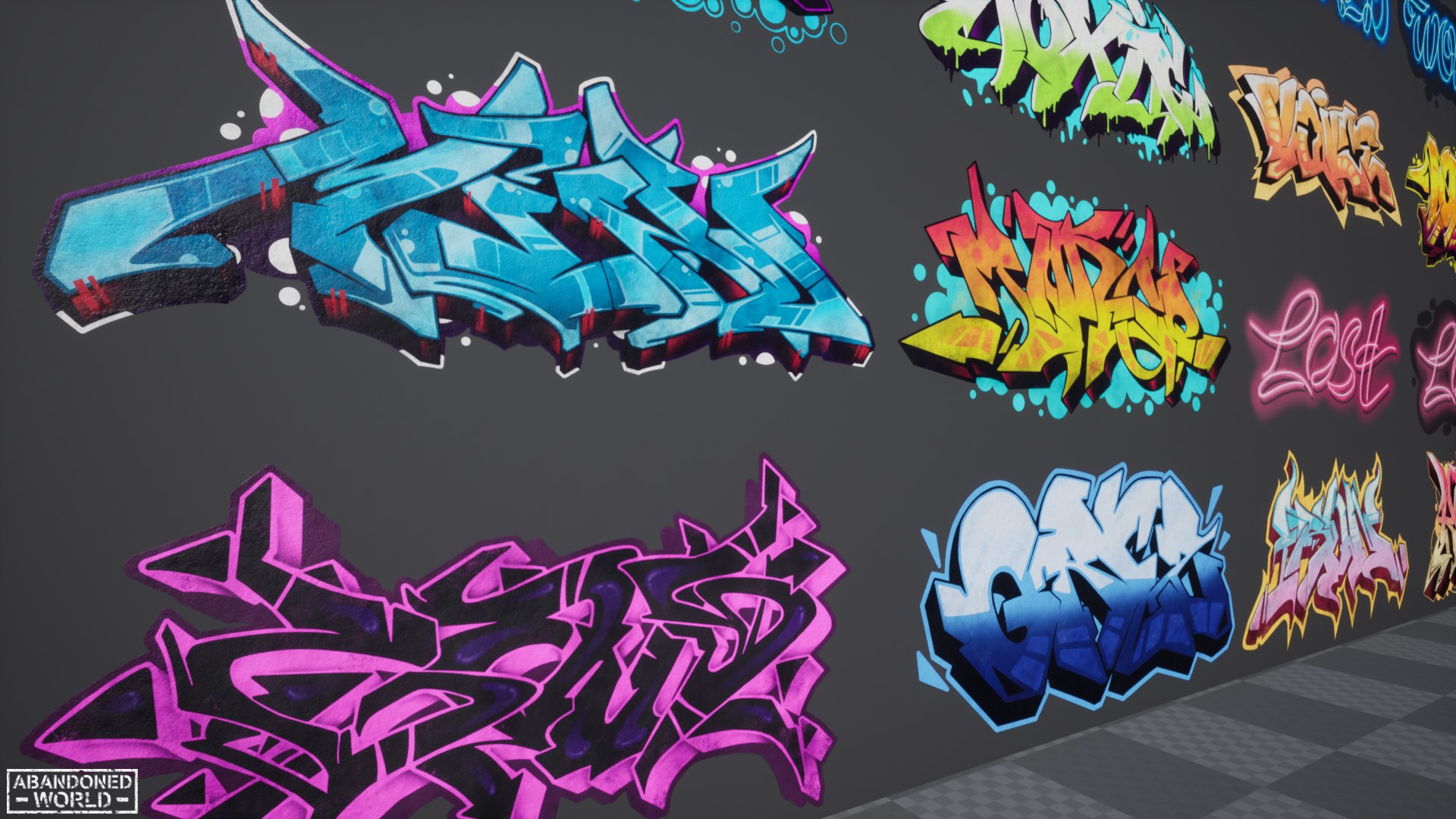 3D Graffiti Pack Decals V For UE4 And Unity - TurboSquid 1925854