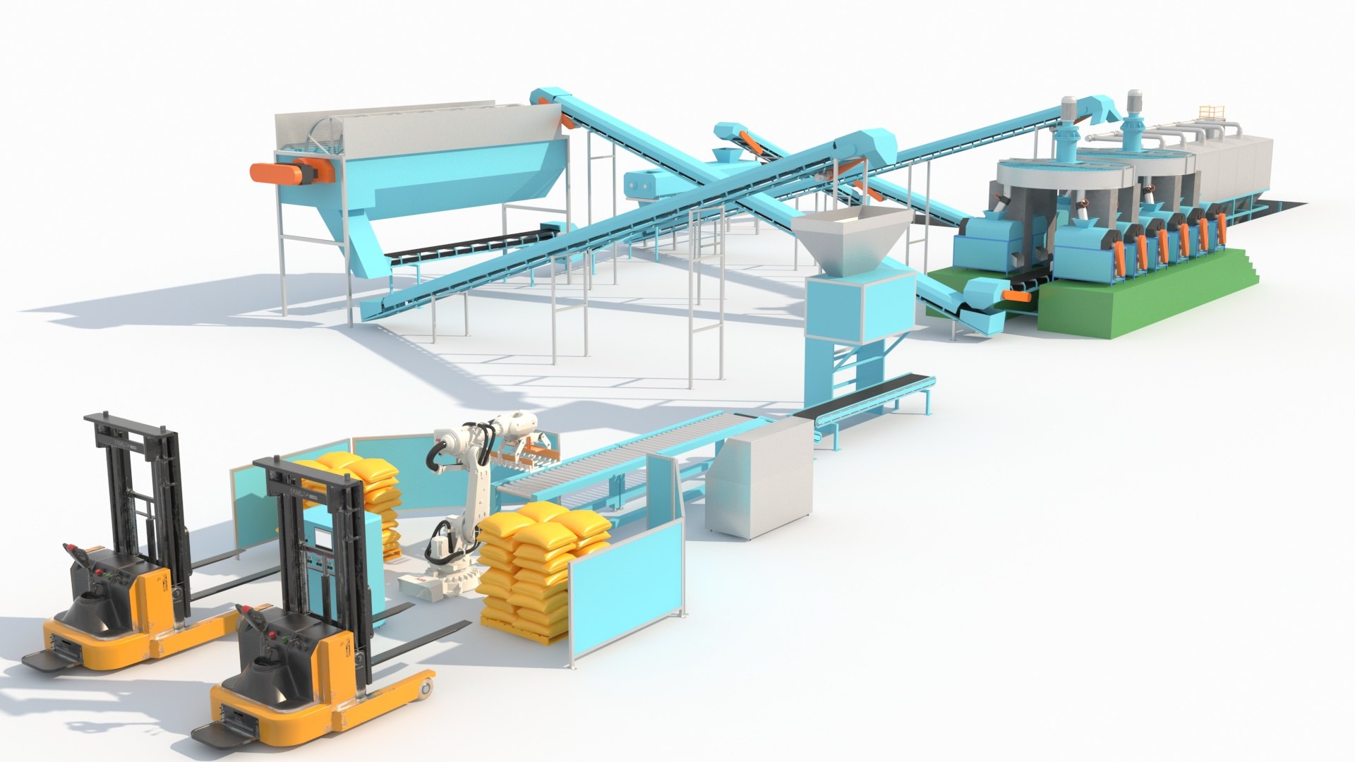 3D Industrial Assembly Line - TurboSquid 2389492
