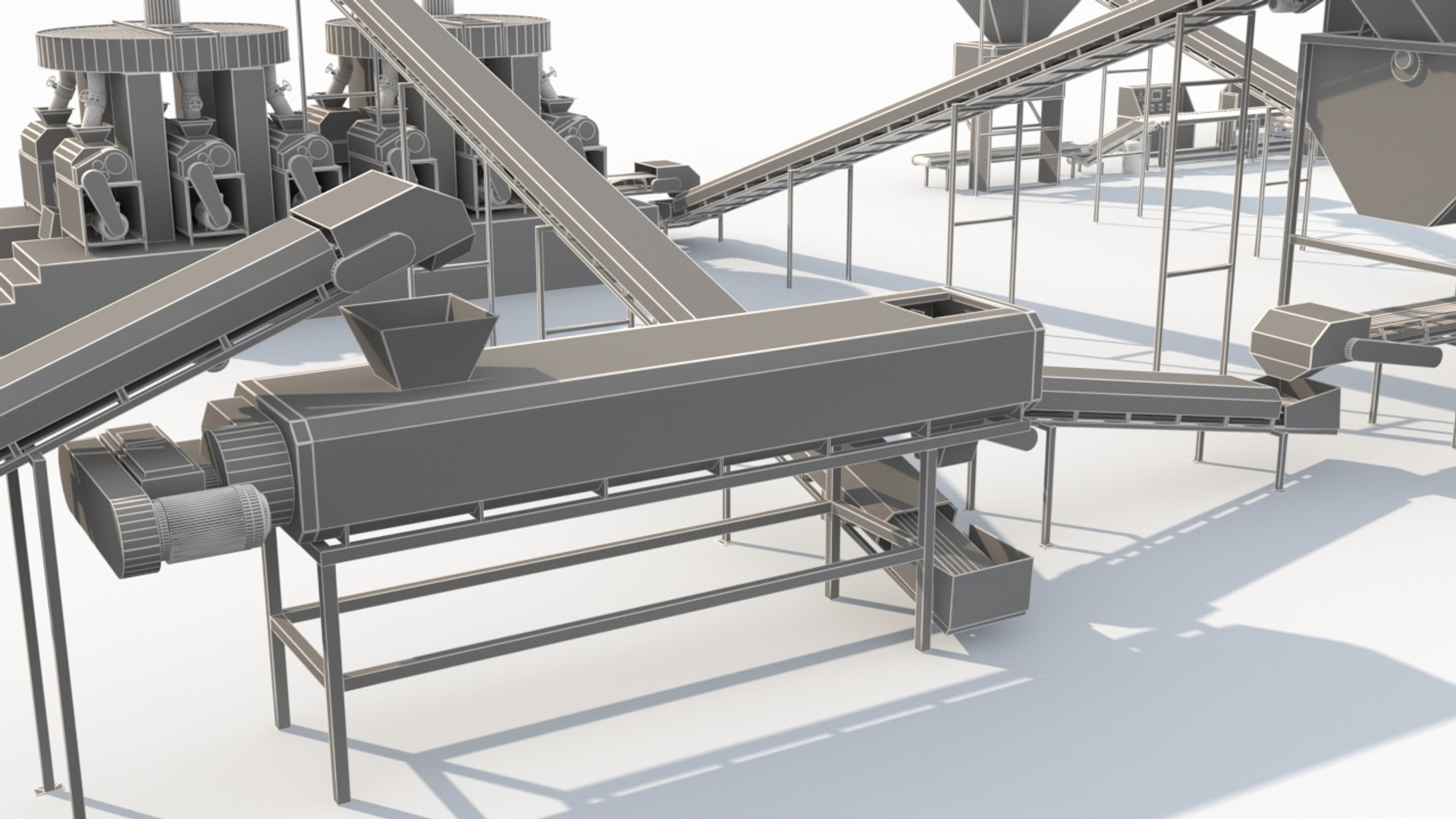 3D Industrial Assembly Line - TurboSquid 2389492