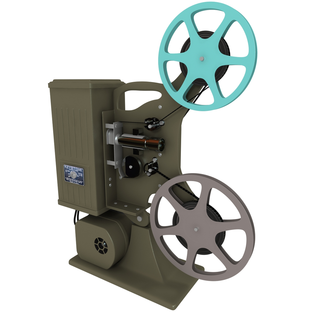 old movie projectors 3d model