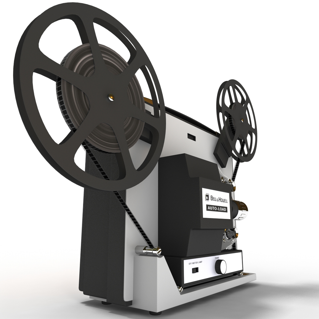 old movie projectors 3d model