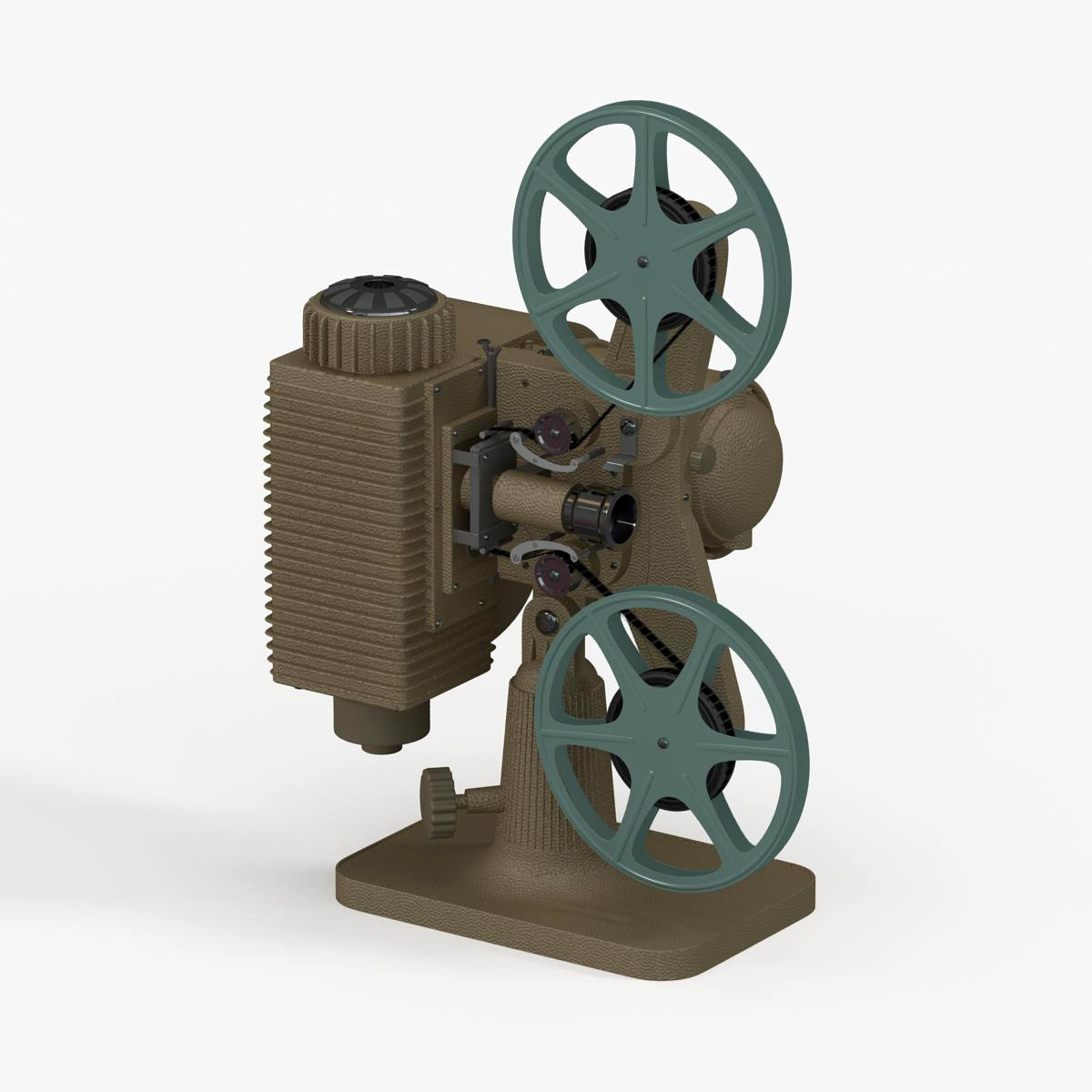 old movie projectors 3d model