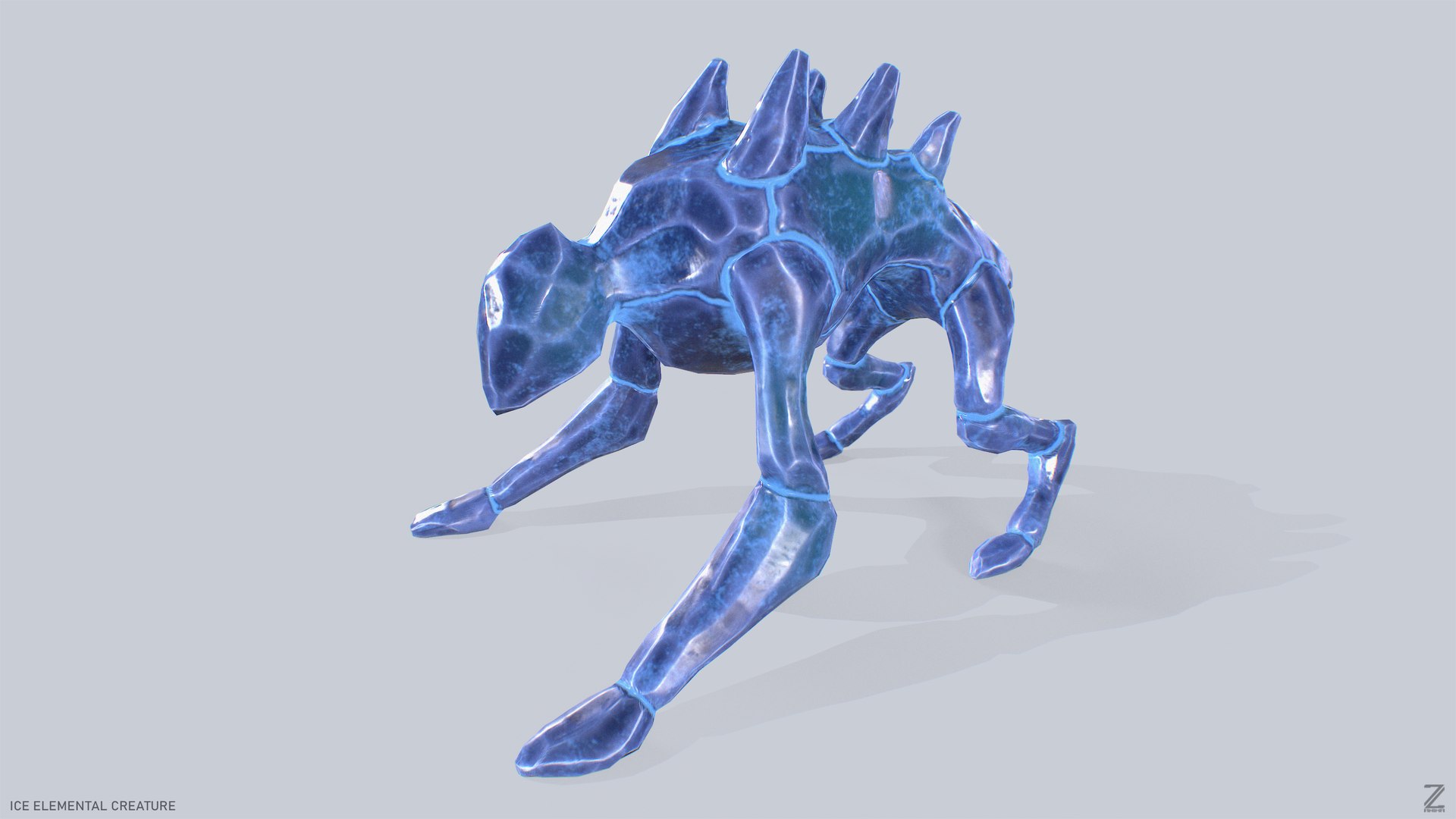 Ice Elemental Creature 3D Model - TurboSquid 2299373