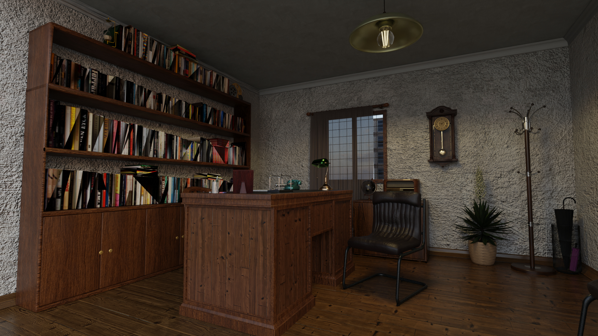 3D Vintage Office Model - TurboSquid 2409410
