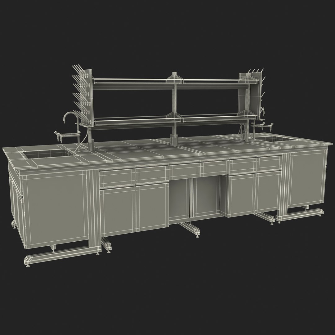 3d laboratory table design model