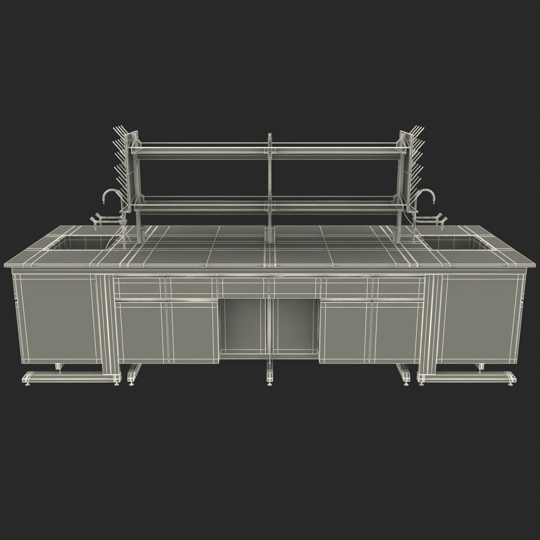 3d laboratory table design model