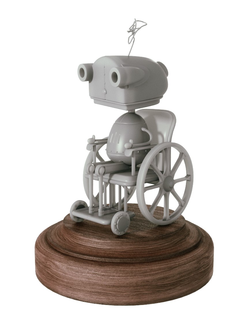 3d Model Robot Grandmother Machinarium