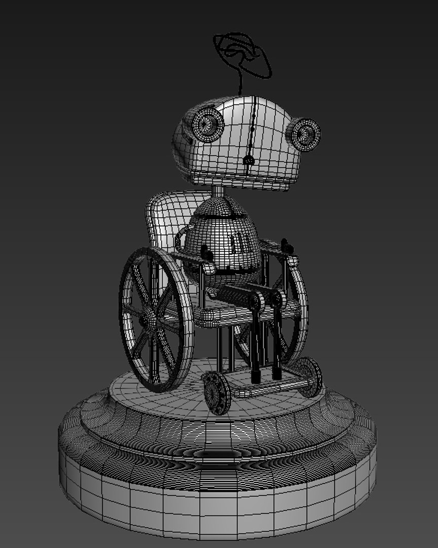 3d Model Robot Grandmother Machinarium
