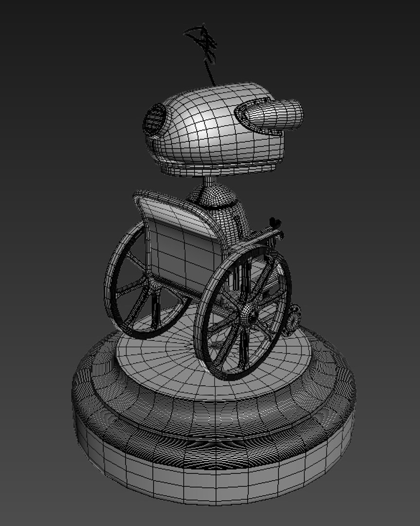 3d Model Robot Grandmother Machinarium
