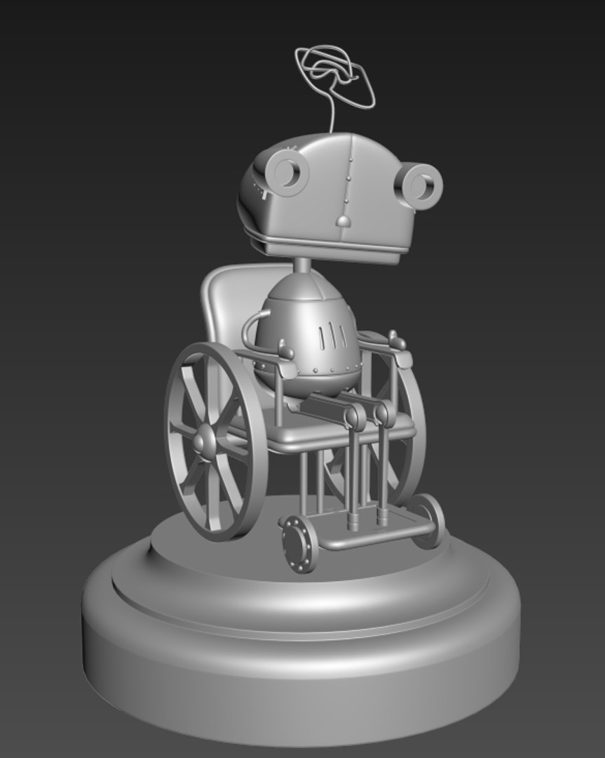 3d Model Robot Grandmother Machinarium