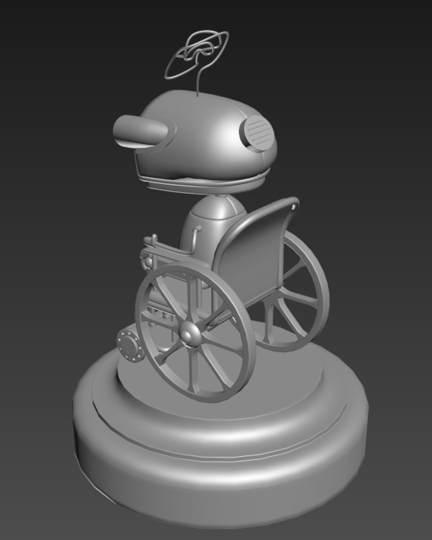 3d Model Robot Grandmother Machinarium