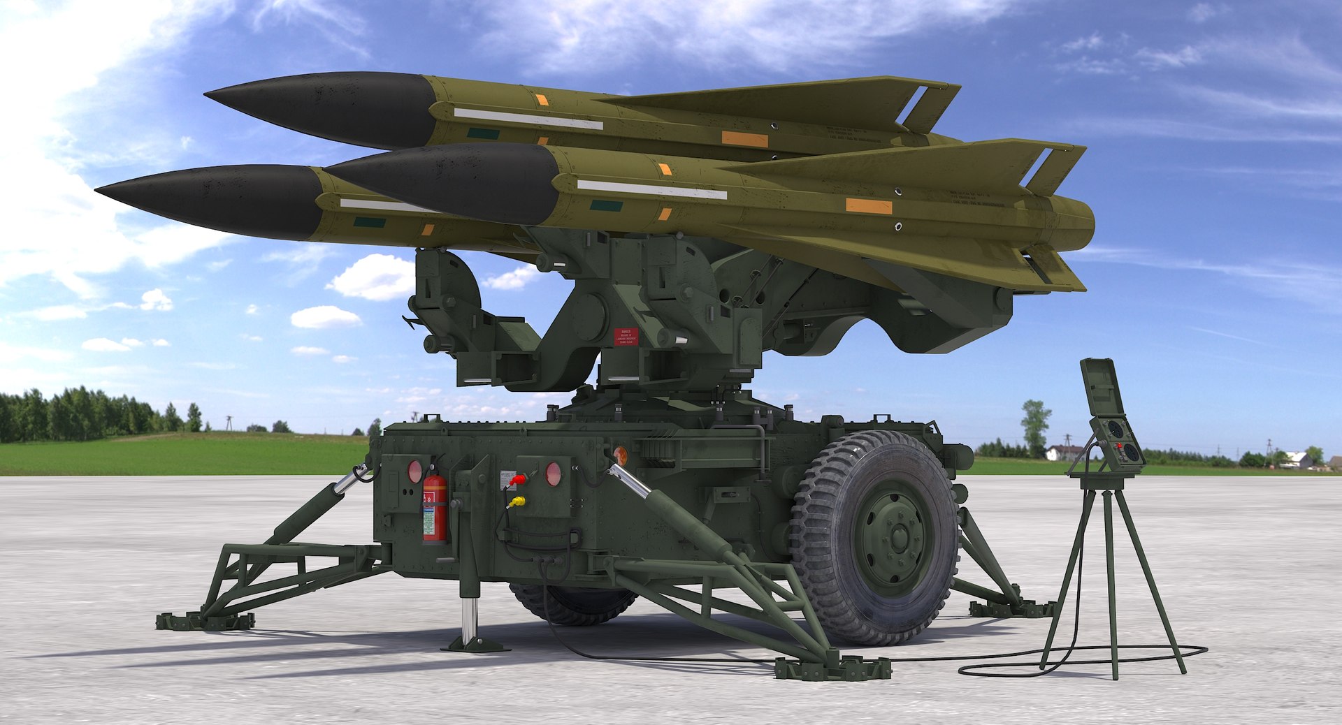 Mim-23 hawk dark green 3D - TurboSquid 1237570