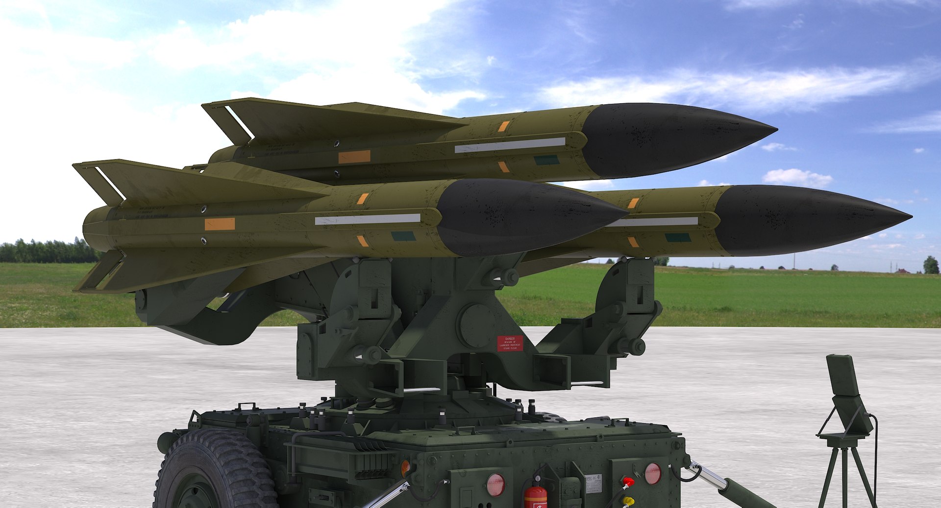 Mim-23 hawk dark green 3D - TurboSquid 1237570