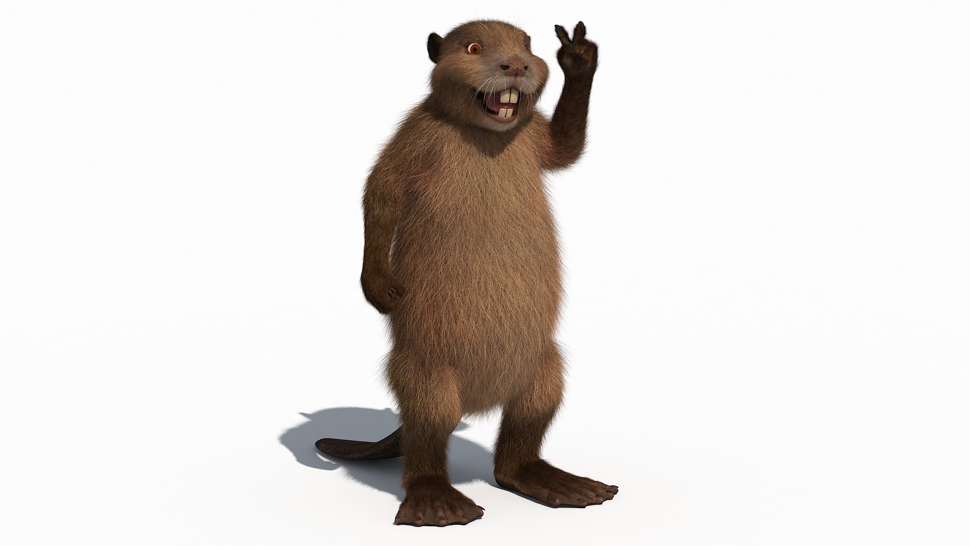 3D Cartoon Beaver model - TurboSquid 2142286