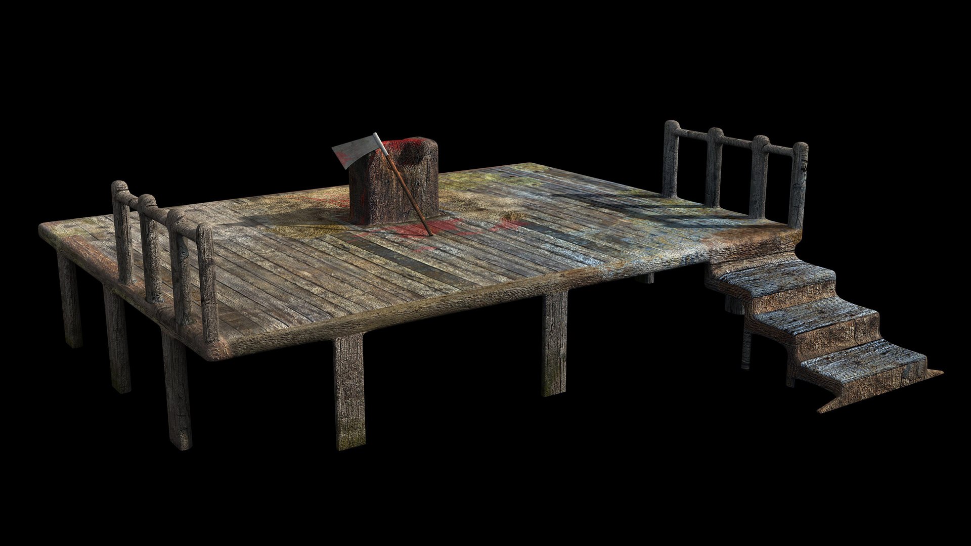 3D Execution Axe Scaffold - TurboSquid 2144650