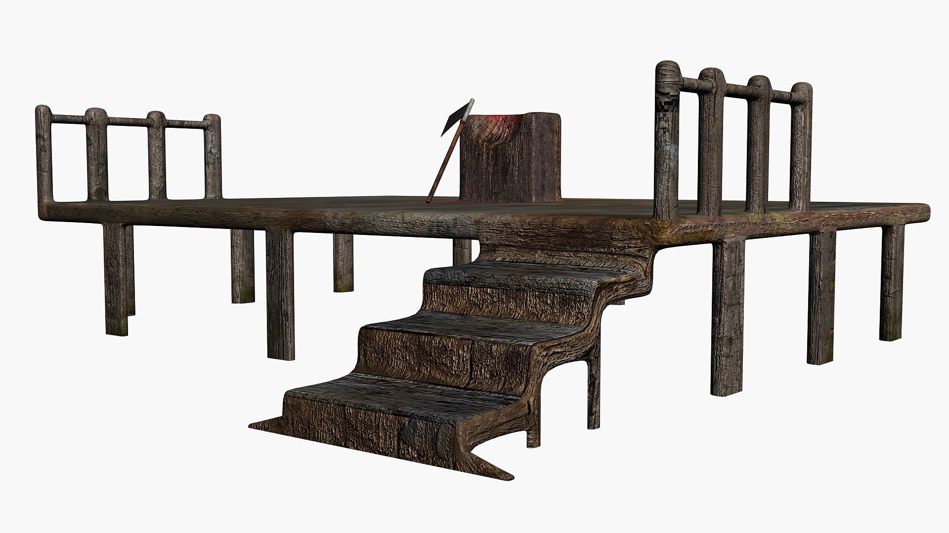 3D Execution Axe Scaffold - TurboSquid 2144650