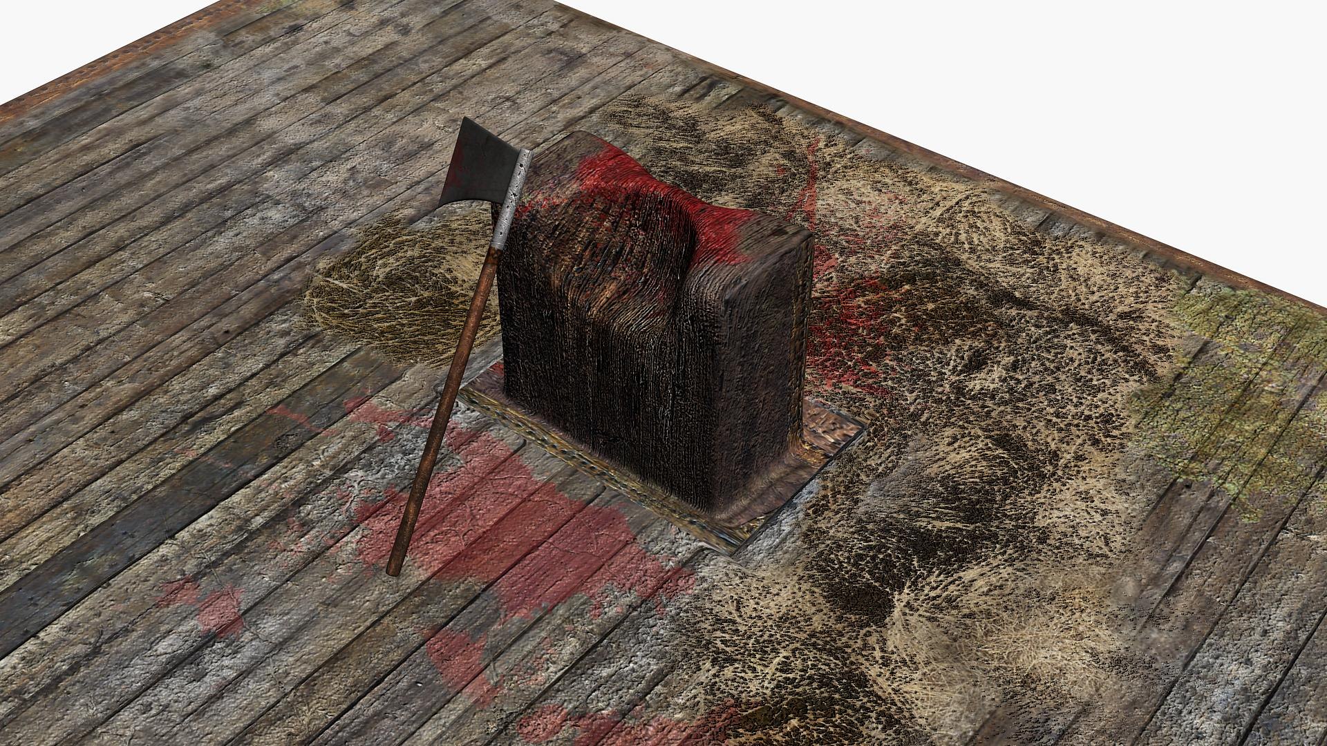 3D Execution Axe Scaffold - TurboSquid 2144650