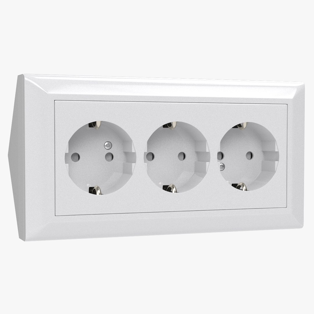 3d electrical outlet model