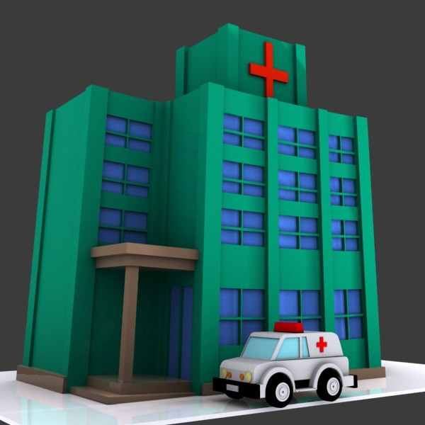 3d car hospital model