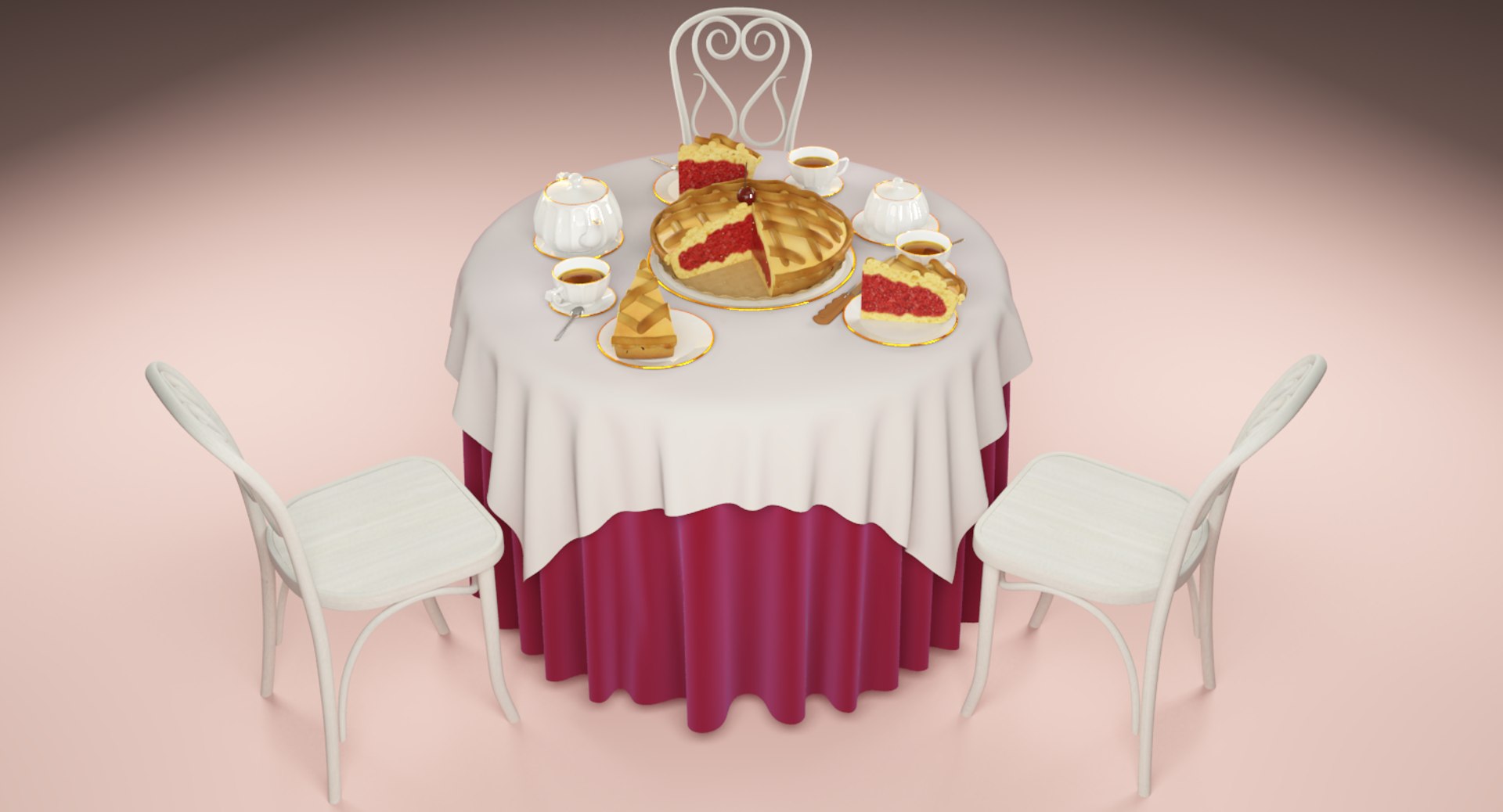 3d Model Pie Table