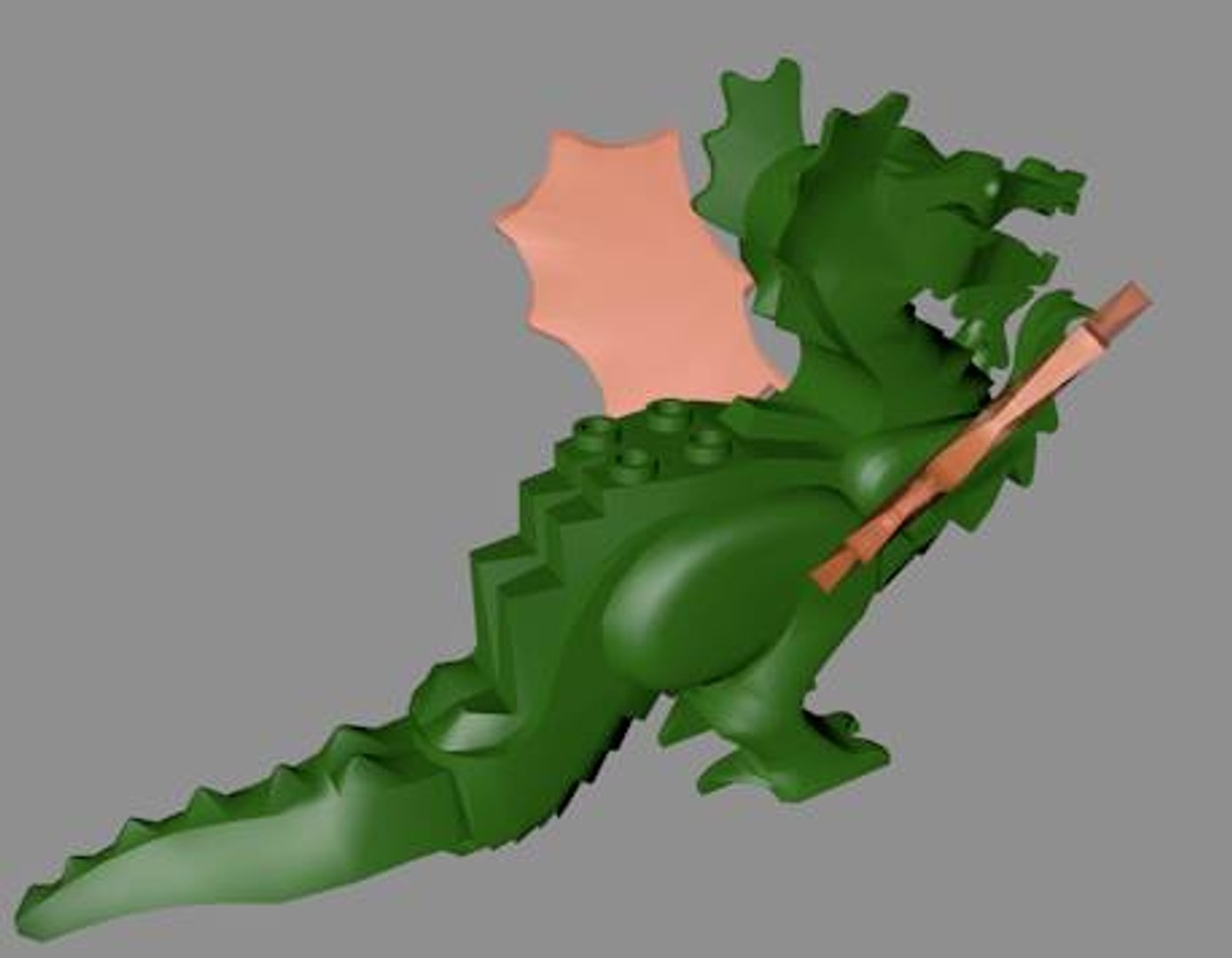 Realistic Lego Dragon Rigged 3d 3ds