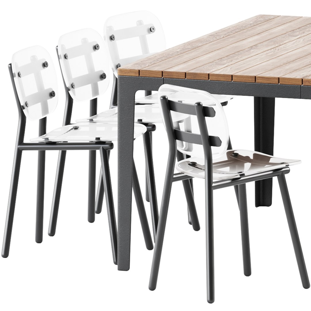 3D Tuck Table Rectangle And Fenster Chair By DesignByThem - TurboSquid ...