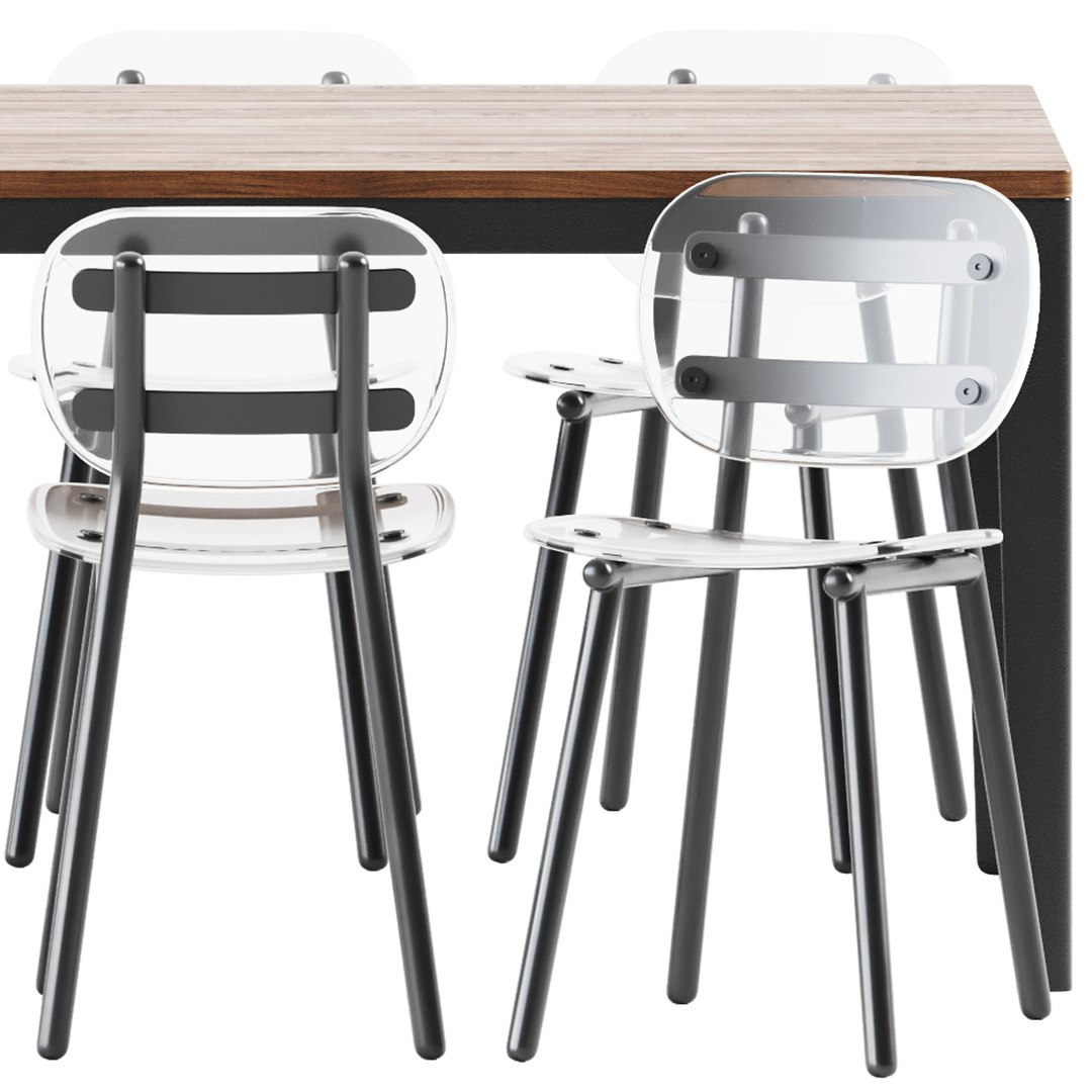 3D Tuck Table Rectangle And Fenster Chair By DesignByThem - TurboSquid ...