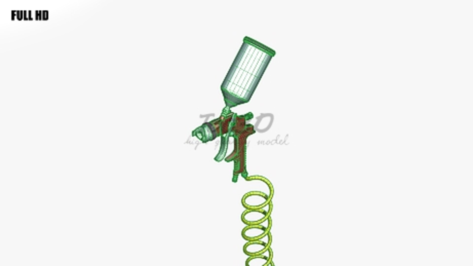 Paint Spray Gun 3d Model