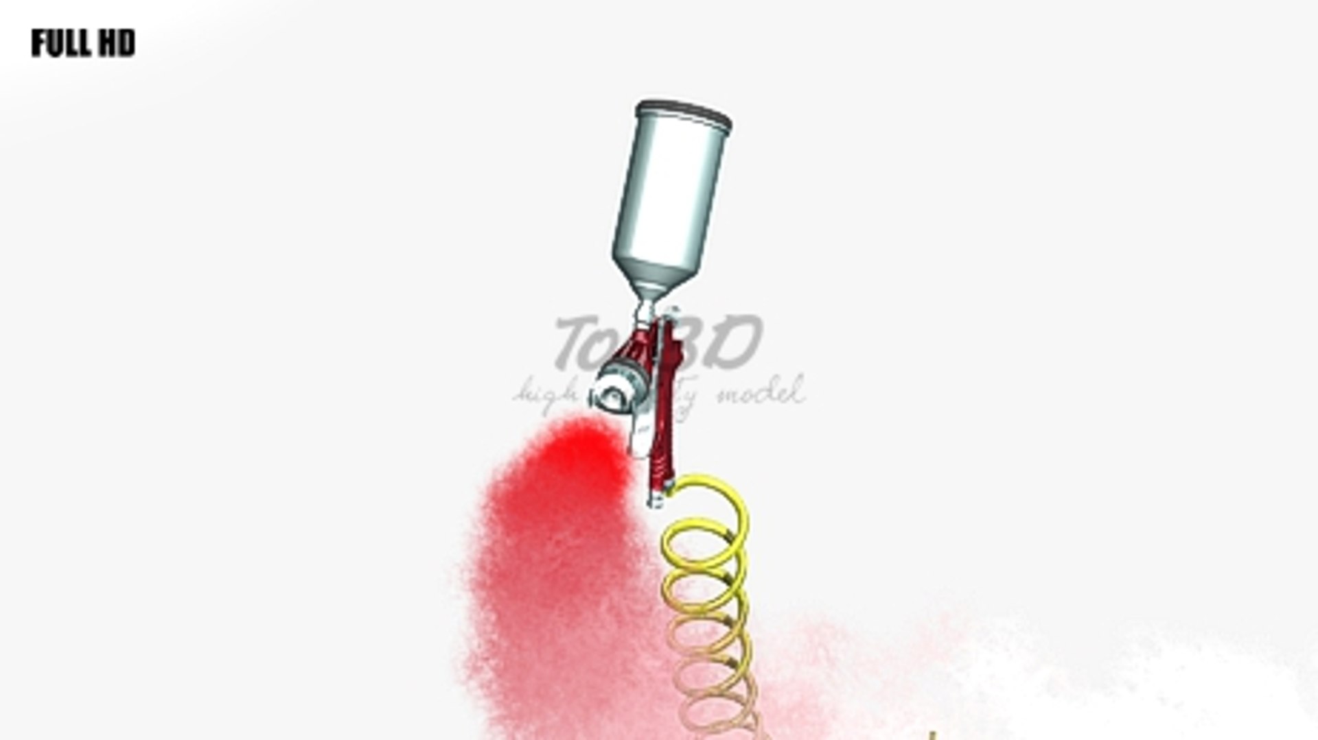 Paint Spray Gun 3d Model