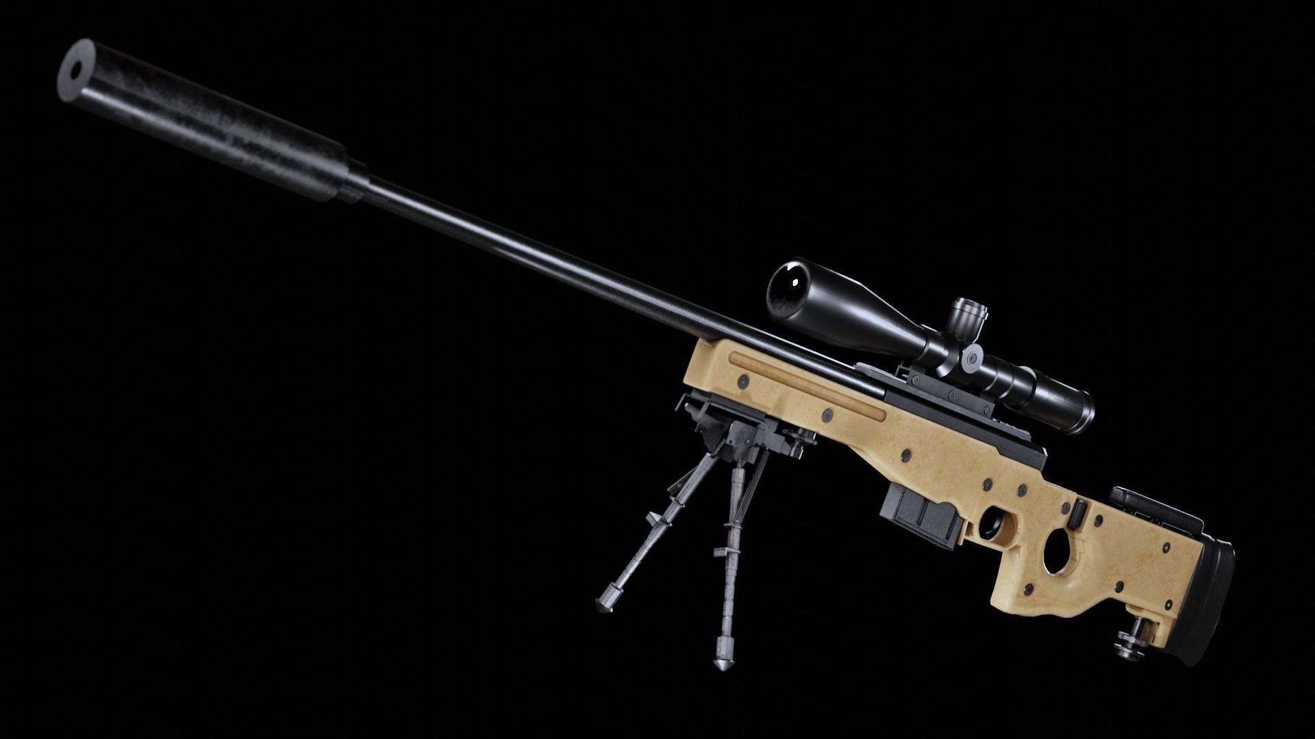 Arctic Warfare Magnum - AWP L96A1 3D Model - TurboSquid 2206363