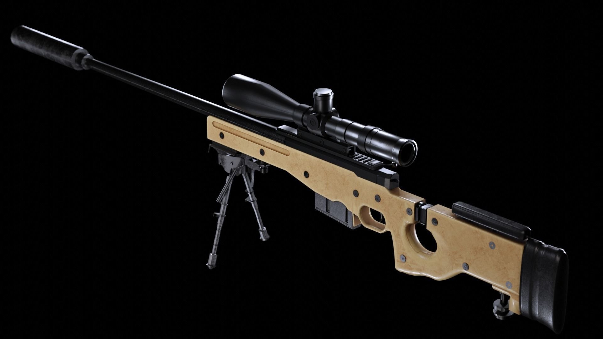 Arctic Warfare Magnum - AWP L96A1 3D Model - TurboSquid 2206363