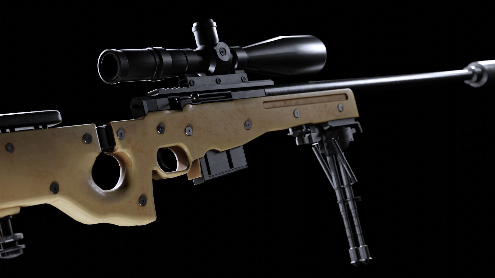 Arctic Warfare Magnum - AWP L96A1 3D Model - TurboSquid 2206363