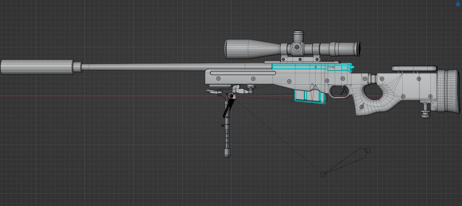 Arctic Warfare Magnum - AWP L96A1 3D Model - TurboSquid 2206363