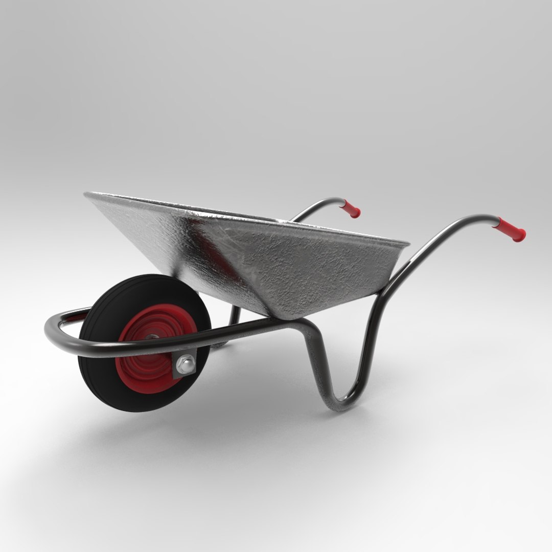 3d wheelbarrow contains model