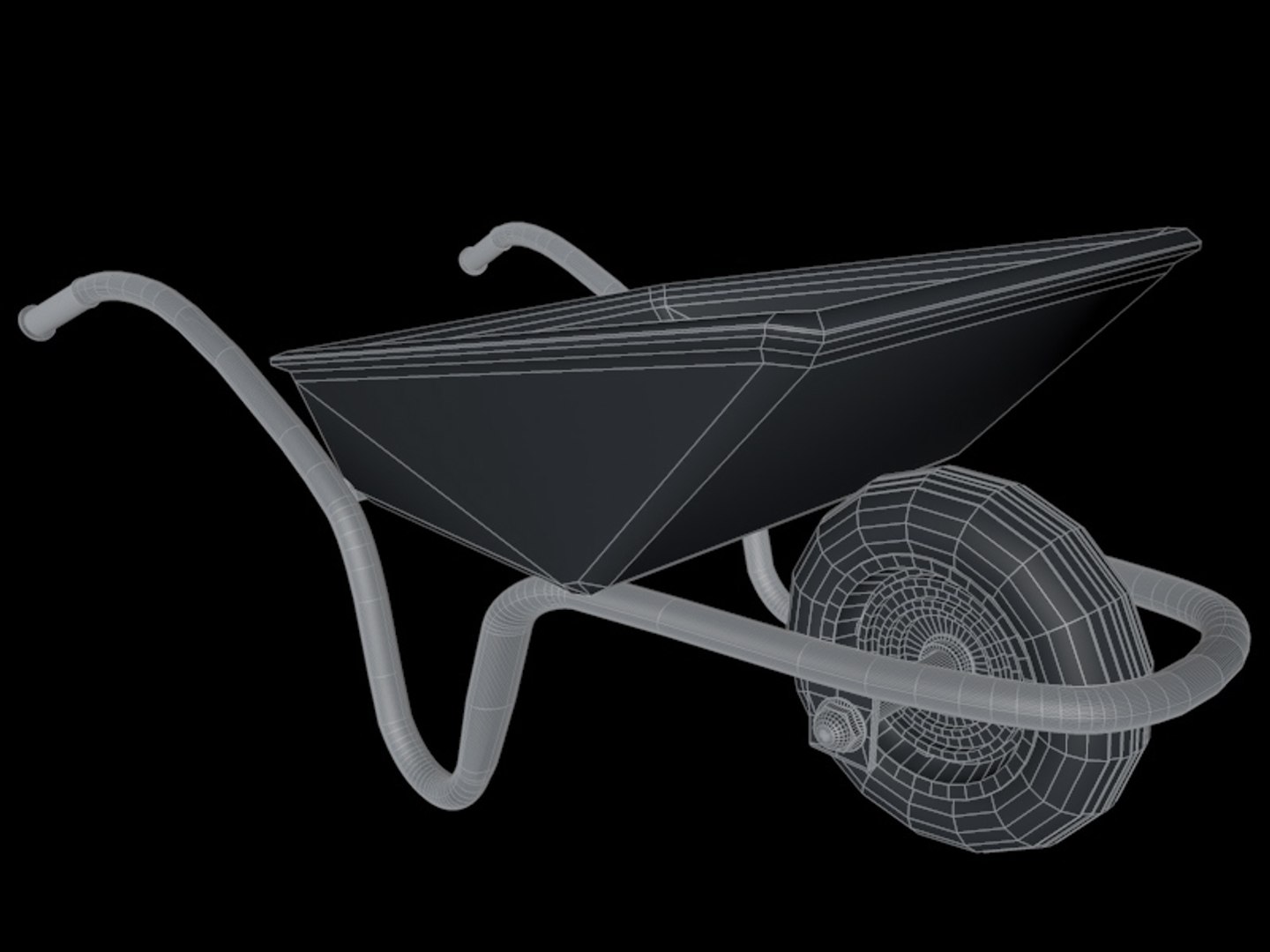 3d wheelbarrow contains model
