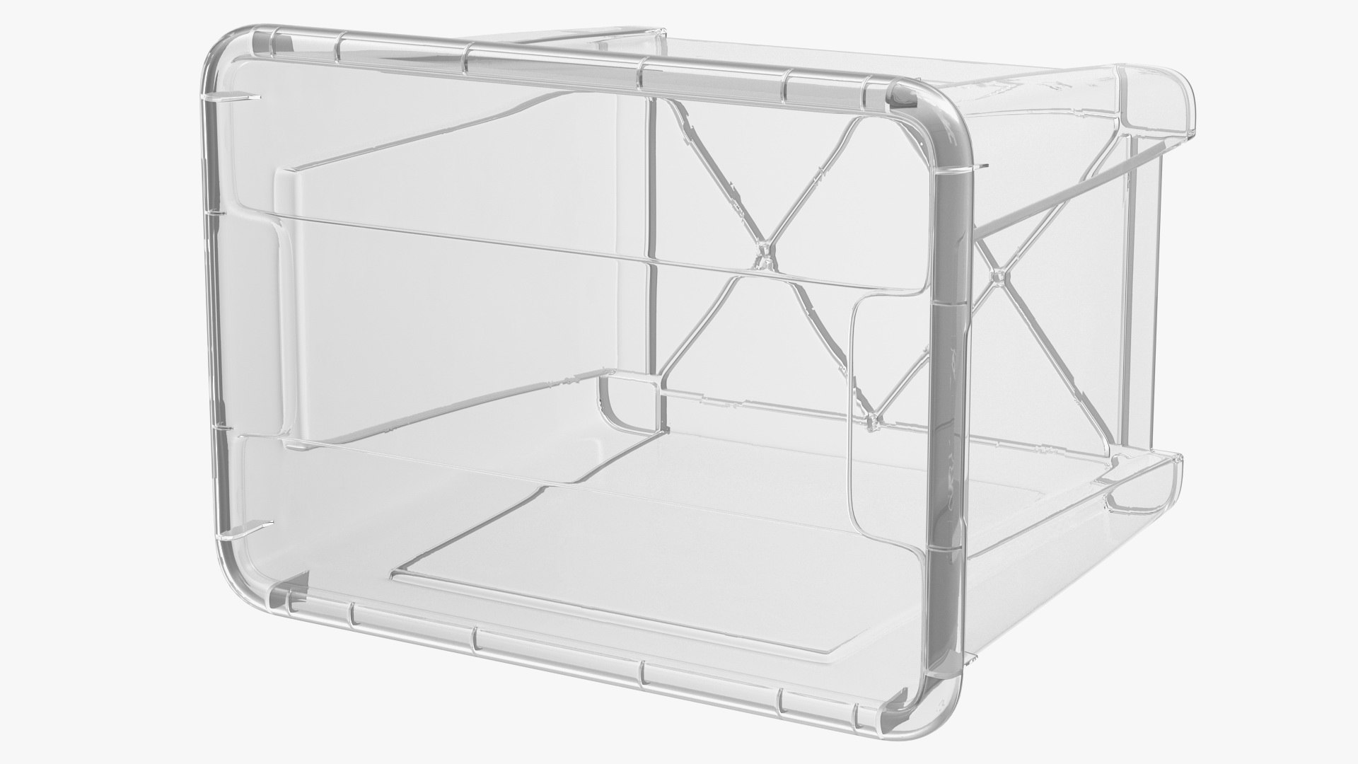 Large Transparent Plastic Container 3D - TurboSquid 1513438