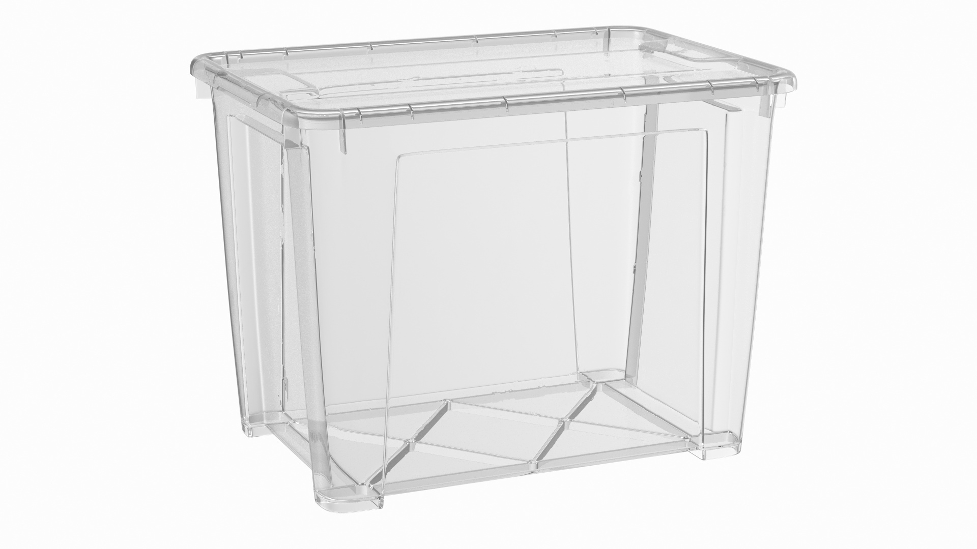 Large Transparent Plastic Container 3D - TurboSquid 1513438