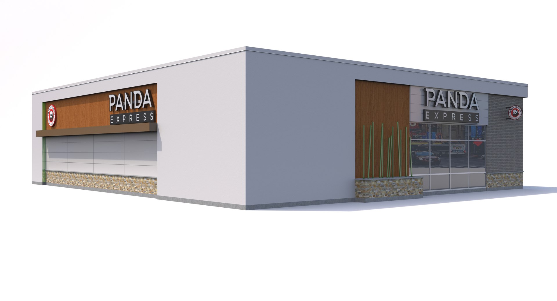 3d Model Panda Express
