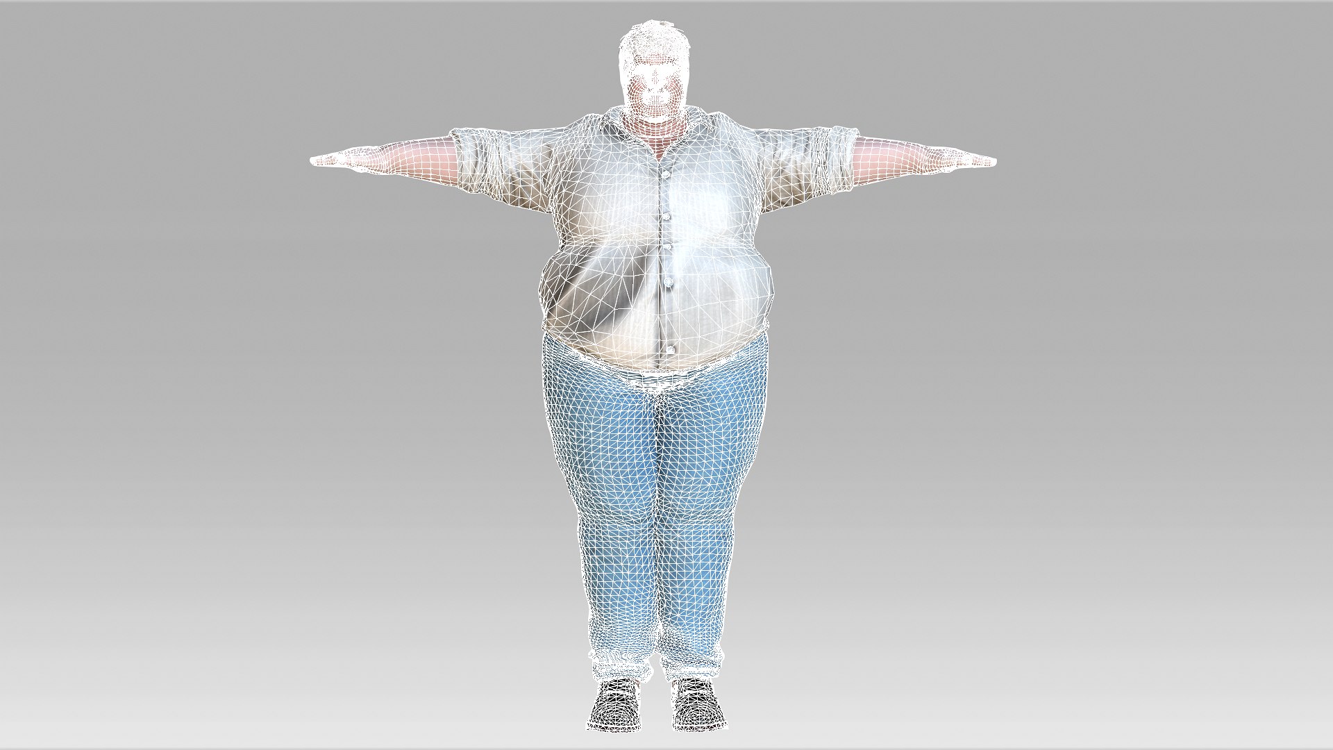 3D Fat Man Business Rigged And Blendshapes Low-poly 3D Model Game Ready ...