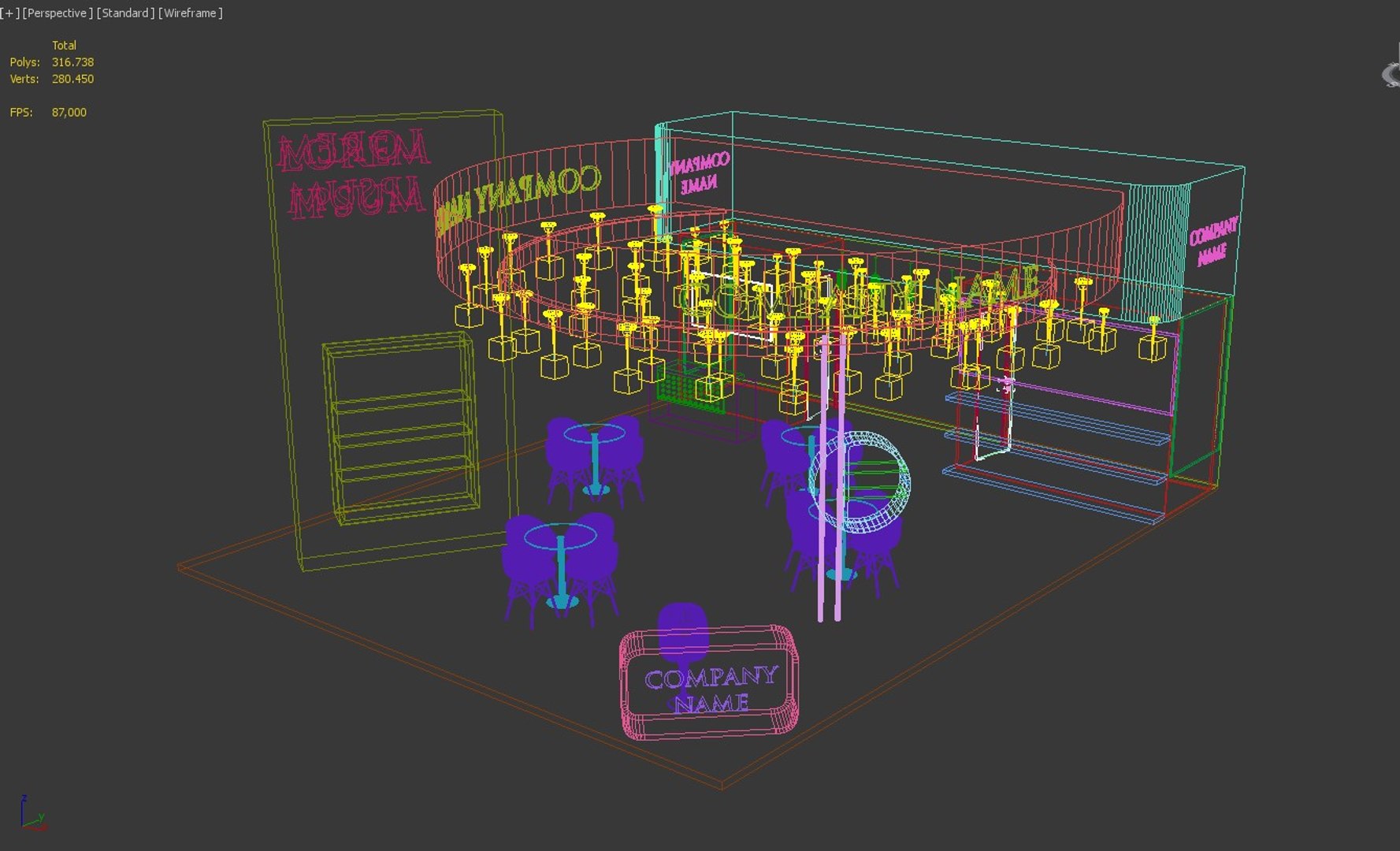 3D 10 Exhibition Stand Stall Fair 3D Model Collection - TurboSquid 1768566