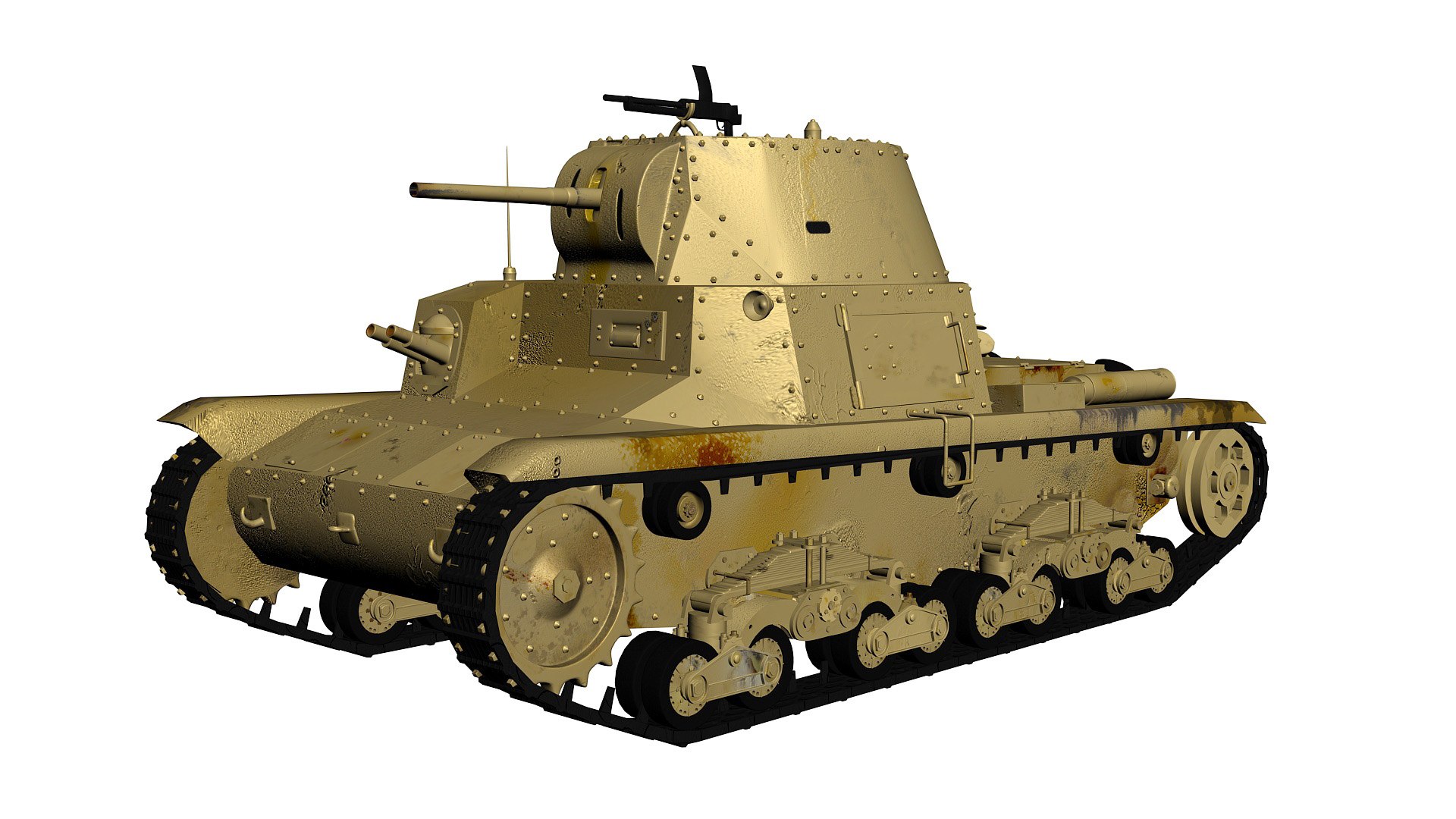 Tank M 13-40 3D Model - TurboSquid 1911520
