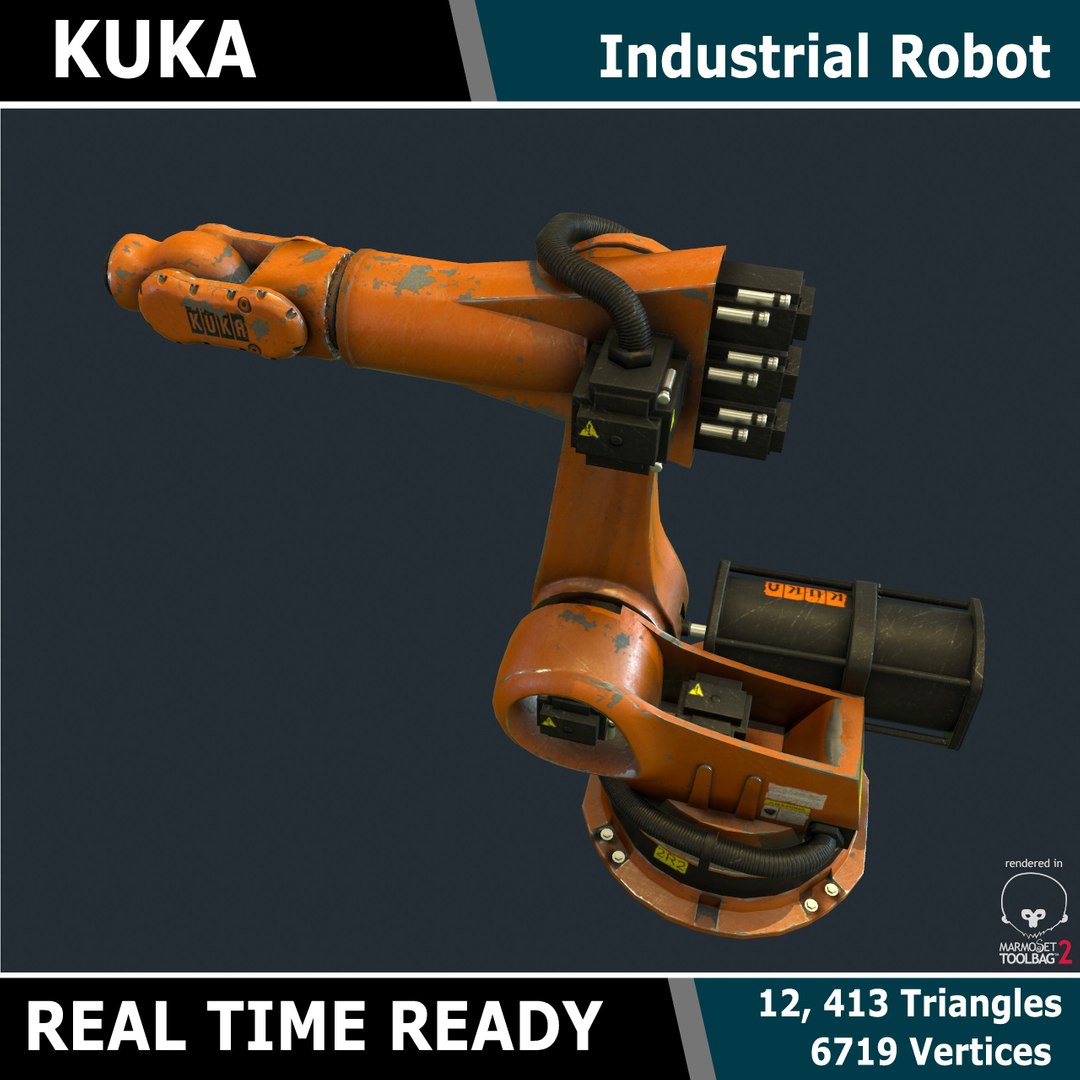 3d Ready Kuka Industrial Robot